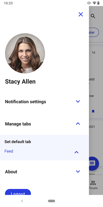 Setting your default tab in the app - Customer Care