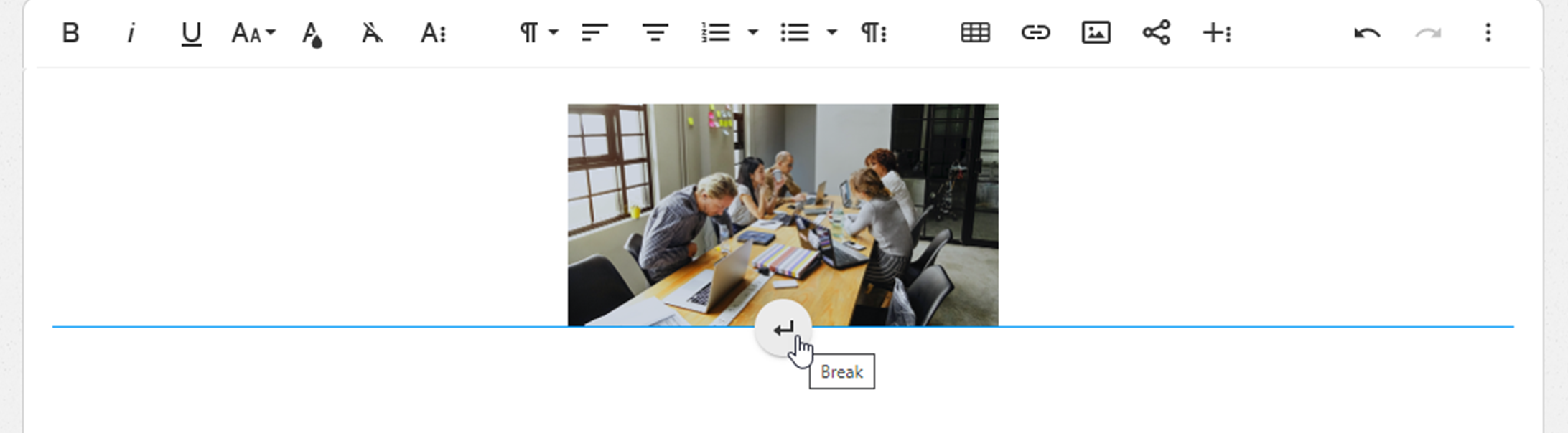 Inserting an image into the WYSIWYG Editor - Customer Care