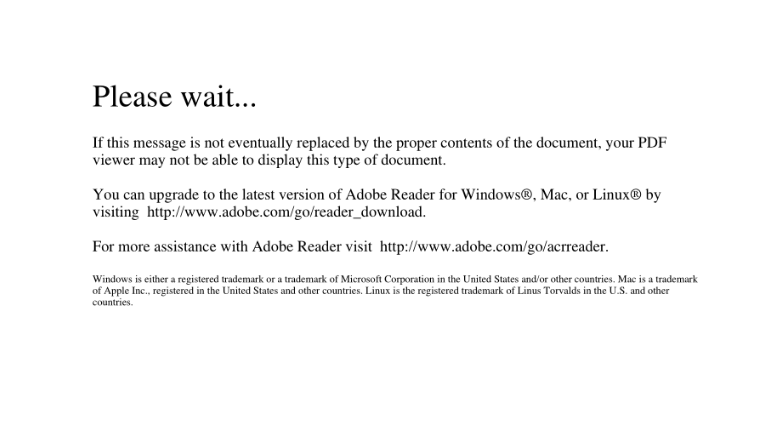 PDF Preview Rendering Please Wait Message - Customer Care