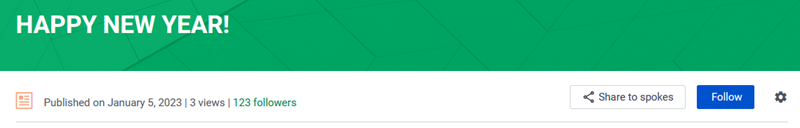 Sharing hub blog channel content to spokes - Customer Care